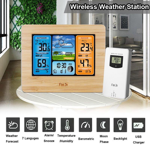 Weather Stations Wireless Indoor Outdoor with Alert and Temperature ...