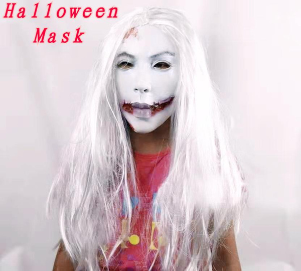 Halloween Scary Mask Ghost House Secret Room Escape Skeleton White ...