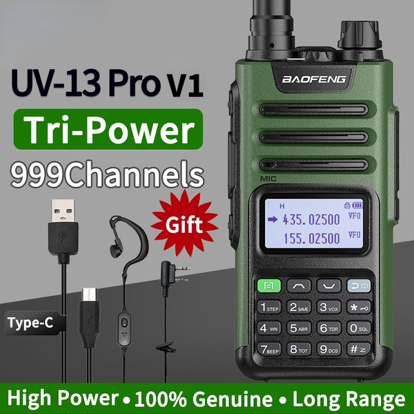 BAOFENG UV13 Pro V1 5W Dual Band High Power CB Radio Type-C Charger ...