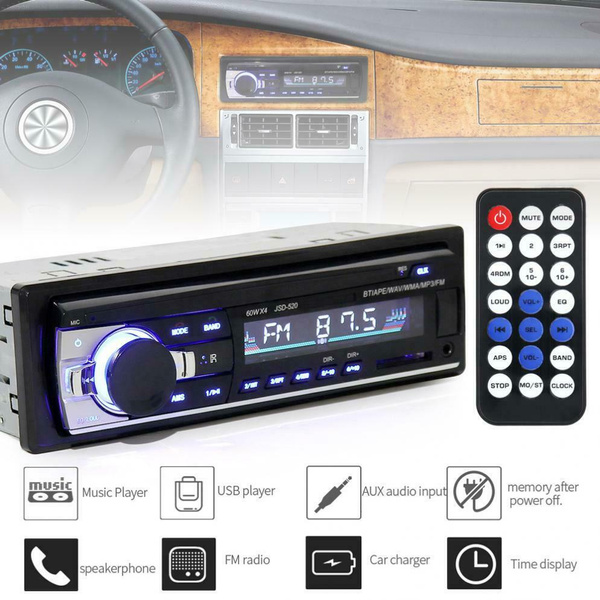 Car Radio Stereo Player Digital Bluetooth MP3 Player JSD-520 60Wx4 FM ...