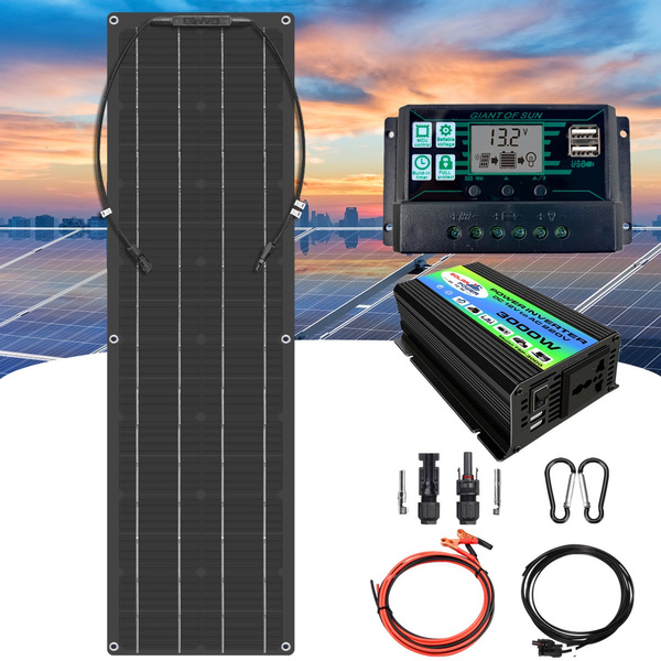 High Efficiency 300W Solar Panel 12V To 110V/220V Battery Charger 3000W ...