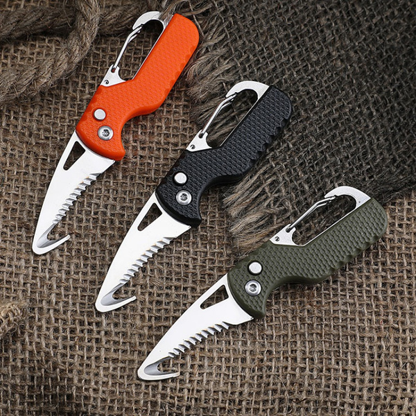 2-in-1 Blade Knife Express Package Unpacking Knife Key Chain Sawtooth ...