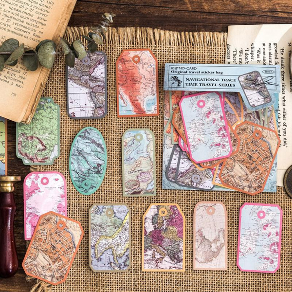 30Pcs Vintage Stickers Time Travel Series Vintage Nostalgic DIY Hand ...