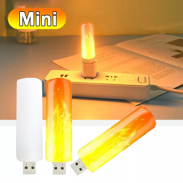 Led Flame Effect Lamp USB Simulation Dynamic Flickering Flame Bulb ...