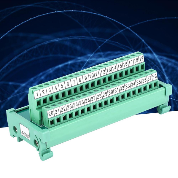 DB37 D-Sub Female Header Board Terminal Board Block DIN Rail Mount ...