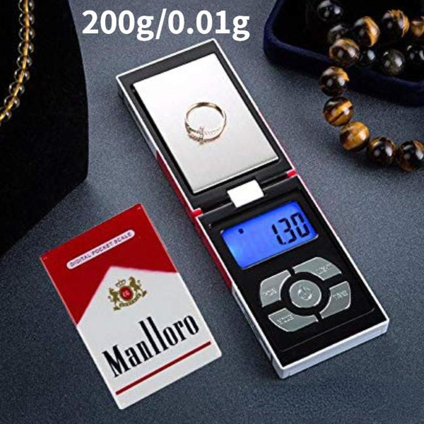 Digital Weigh Gram Scale, 200g/0.01g Portable High Precision Jewelry Weight Electronic Digital ...