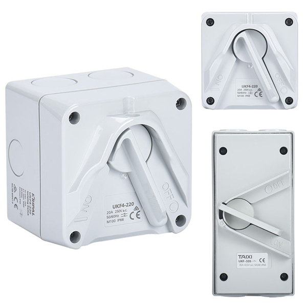 IP66 1P 2P 3P 4Pole 20A 35A 63Amp Weatherproof Isolating Switch Outdoor ...