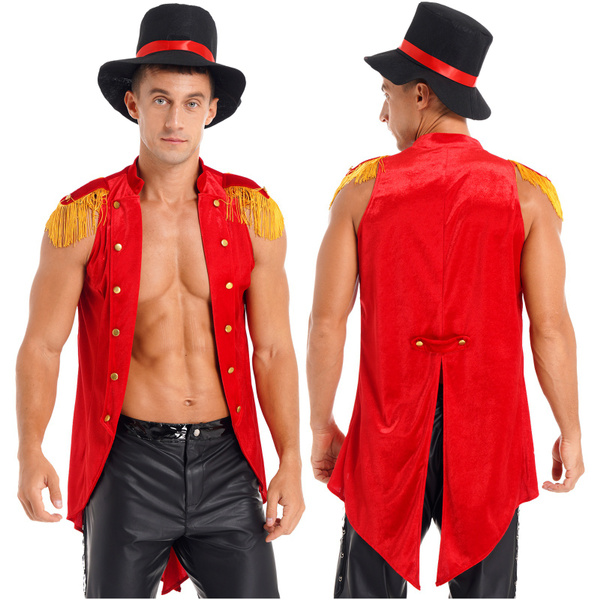 Men's Formal Tuxedo Vest for Circus Performance Waistcoat Blazer Circus ...