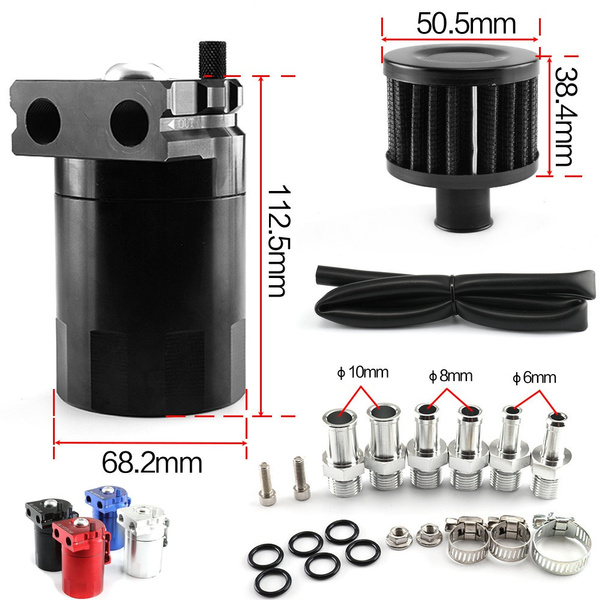 Universal Car Oil Catch Can Kit Reservoir Tank 300ml with Breather ...