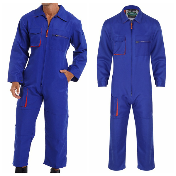 Mens Mechanic Working Coverall Mechanic Uniform Romper Workwear Auto ...