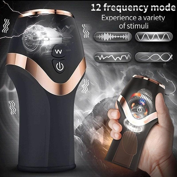 New Soft Auotomatic Men's Masturbation Cup Adult Male Trainer Vibrating ...