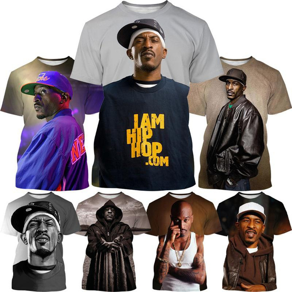 Summer New Rapper Rakim 3D Printing Men's Personality Hip-hop T-shirt ...