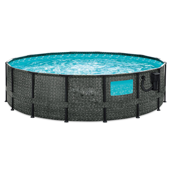 Summer Waves Elite 16ft x 48in Above Ground Frame Pool Set with Pump ...