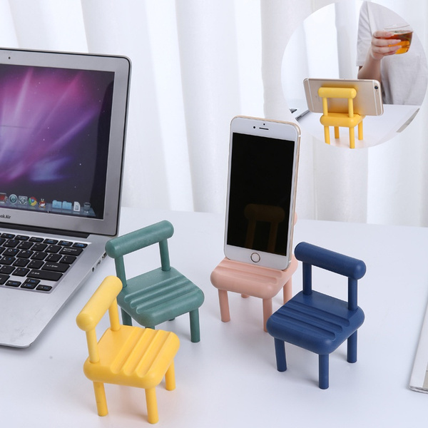 Cute Portable Mini Mobile Phone Stand Desktop Chair Shape Phone Stand ...
