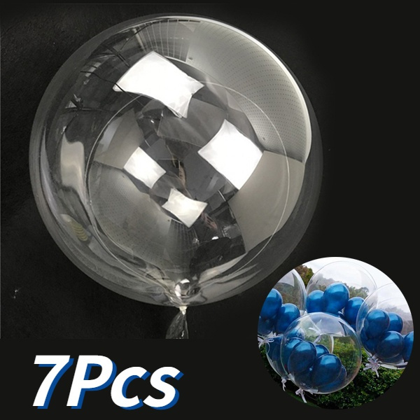12/20/24/36inch 7Pcs No Wrinkle Bobo Clear Balloons Transparent PVC ...
