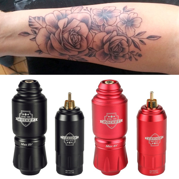 Mini Rocket Tattoo Machine Wireless Tattoo Power Supply RCA Interface ...
