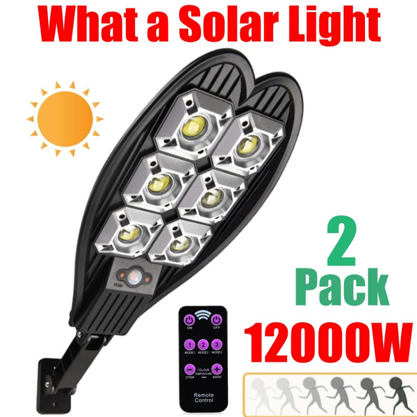 1/2 Pack Super Bright COB LED Solar Power Street Wall Lights Outdoor ...