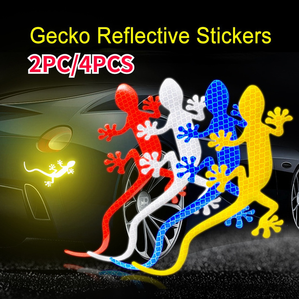 2/4 Pcs Car Reflective Sticker Safety Warning Mark Cars Auto Exterior ...