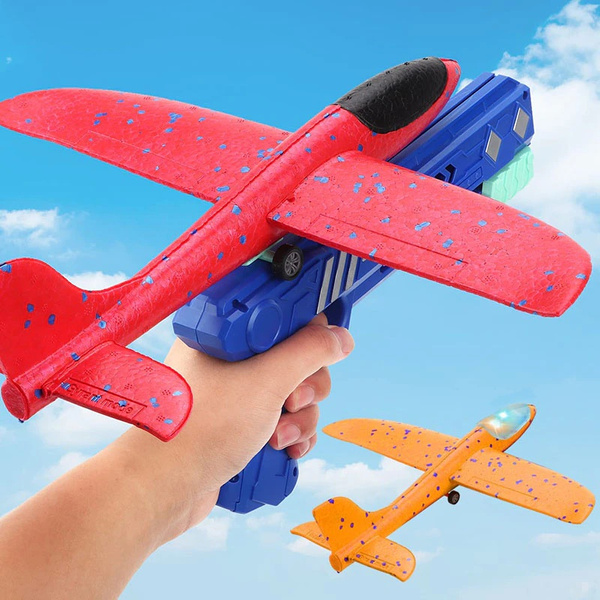 Foam Plane 10M Launcher Catapult Airplane Gun Toy Children Outdoor Game ...