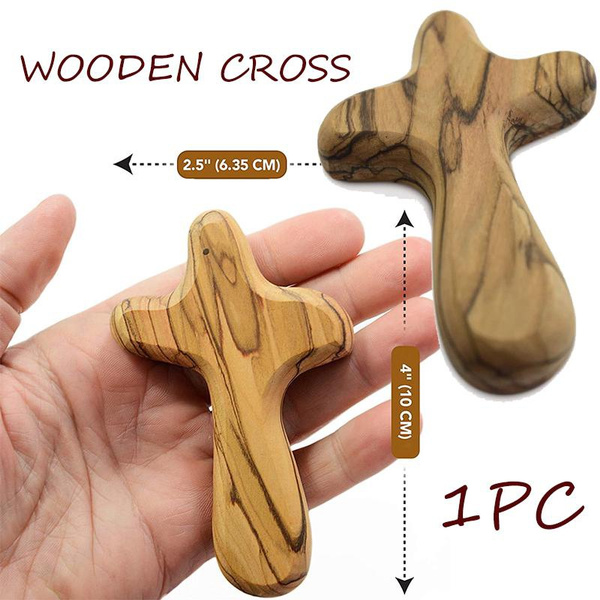 Olive Wood Cross Stress Relief Wooden Cross Craft Prayer Cross Church ...
