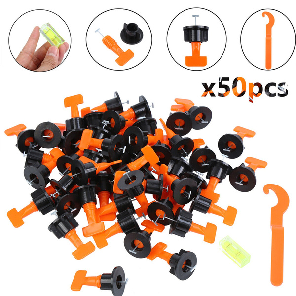 50PC Reusable T-shaped Tile Leveler Positioning System T-lock Flat ...