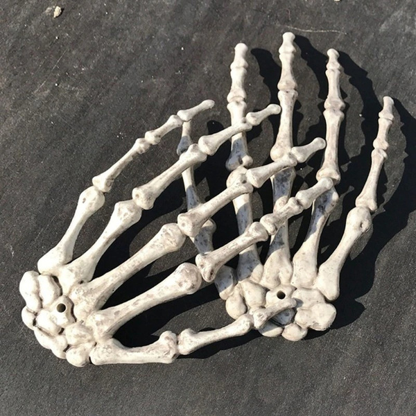 Halloween Scary Props Plastic Skeleton Hands Realistic Life Size ...