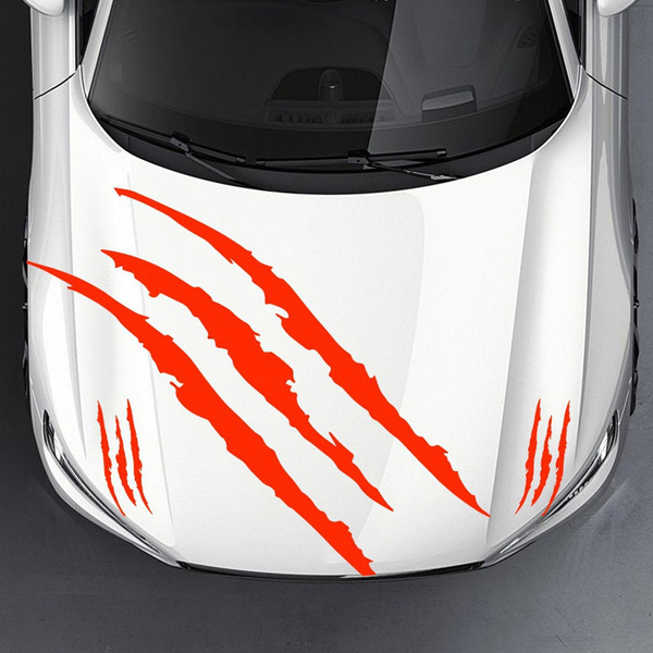 3PCS Fashion Claw Marks Scratch Decal For Car Headlamp Auto Hood ...