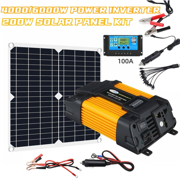 4000W/6000W Complete Solar System Power Generator Solar Panel Kit 100A ...