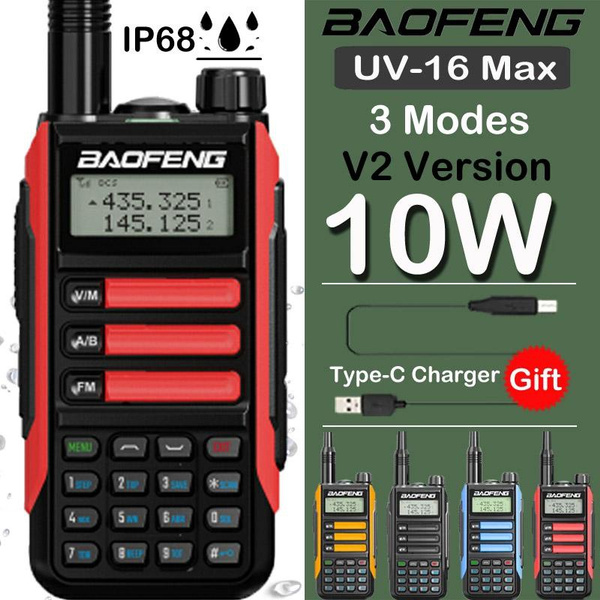 2022 BaoFeng UV-16 Pro Mate 10w High Power Walkie Talkie TYPE-C Long Range Waterproof UV16 Pro ...