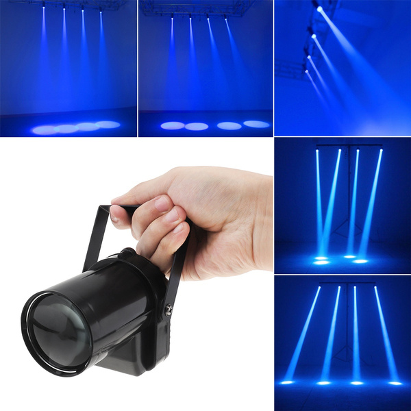 5W Blue LED Beam Spotlight Dance Party DJ Bar Spin Stage Light Fixed ...