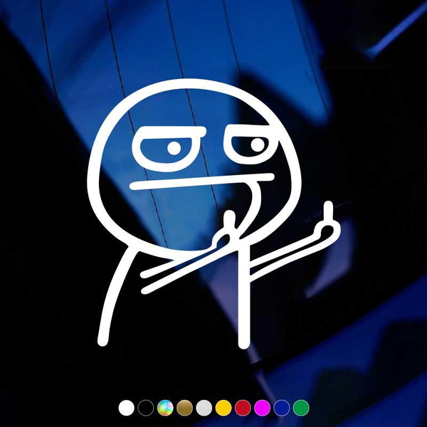 1PC Funny Middle Finger Waterproof Car Stickers Automobile Trucks ...