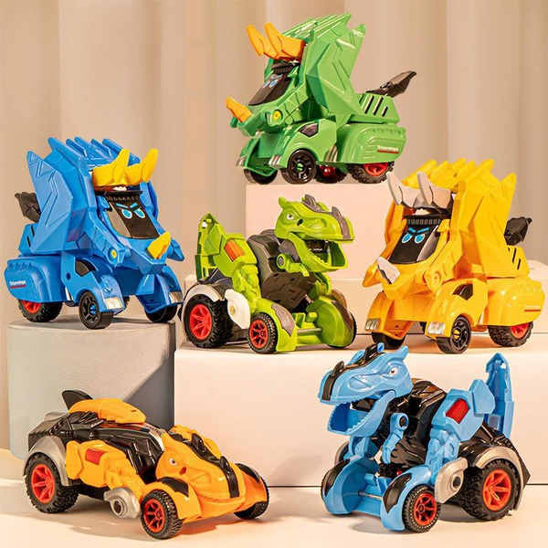 2 In 1 Monster Truck Transformation Car Toy Children Dinosaur Car Toy ...
