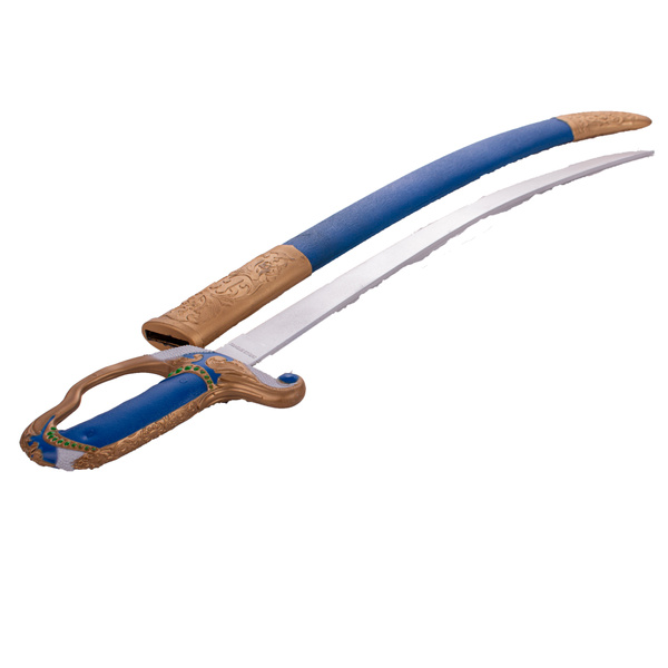 Detailed Arabian Scimitar Prince Aladdin Costume Sword w Sheath, Blue ...