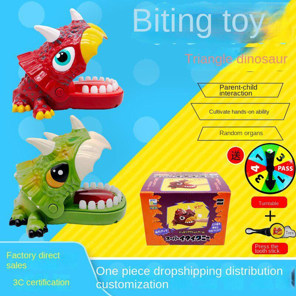 Bite Finger Triceratops Children Dinosaur Crocodile Trick Toy Boy Grits ...