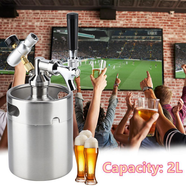 Mini Beer Keg-2L Mini Stainless Steel Keg With Faucet Pressurized Home ...