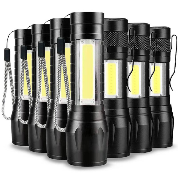 Mini Flashlight Usb Rechargeable Led Bulbs Flashlights Adjustable Zoom ...
