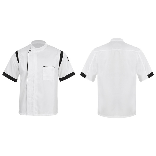 Chef Jackets Waiter Cosplay Costume Coat Short Sleeves Cook Uniforms ...
