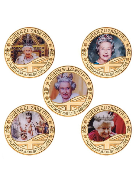 Her Majesty The Queen Elizabeth II Gold Plated Commemorative Coins ...