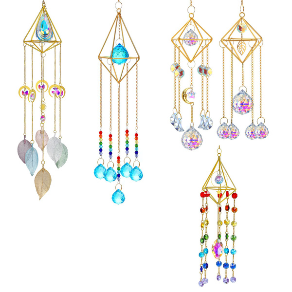H&D Crystal Suncatcher Prisms Hanging Charms Sun Catcher Outdoor Garden ...