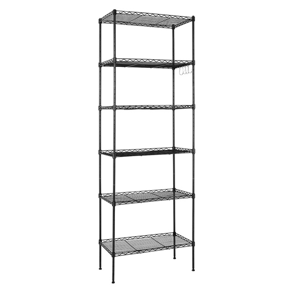 6-Tier Wire Shelving Unit, Free Standing Shelf, Metal Storage Shelves ...