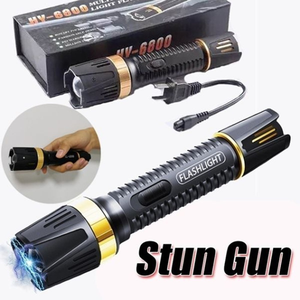 60 Million Voltage T6 LED Flashlight Stun gnn Outdoor Self Defense ...