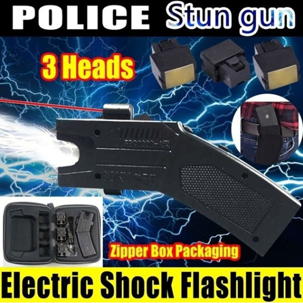 Police Electric Shock Stun Gun Rechargeable Compact WOMEN LED Stun Gun ...