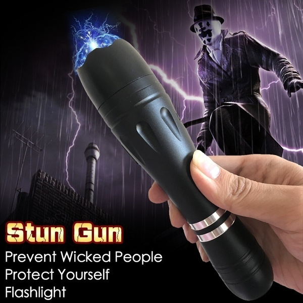 Taser Gun Travel Lightning Electric Shock Flashlight Mini Stun Torch Emergency Rechargeable ...
