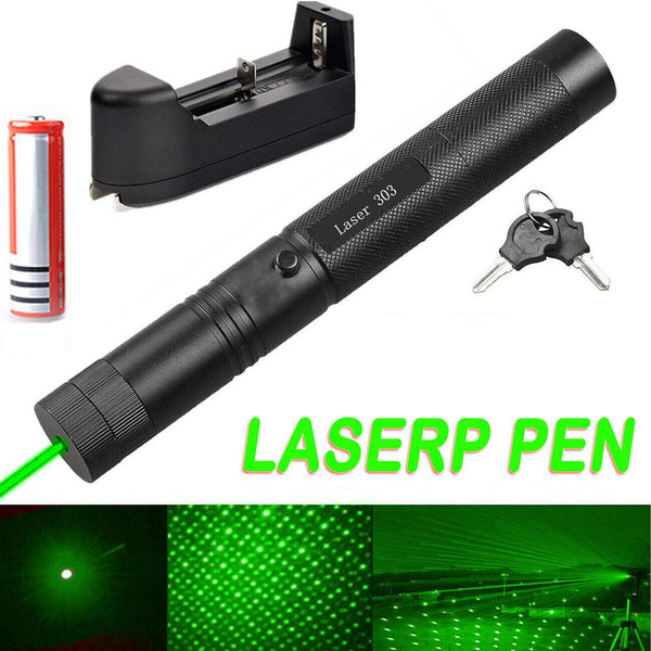 303 Green Laser Torch Pointers Laser Light + 18650 Battery + Charger | Wish
