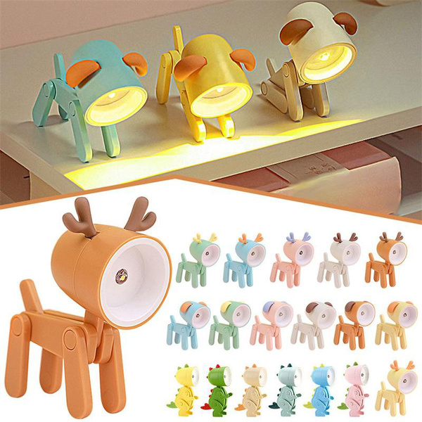 LED Night Light Mini Cute Pet Light Cartoon Pet Folding Table Lamp Room ...