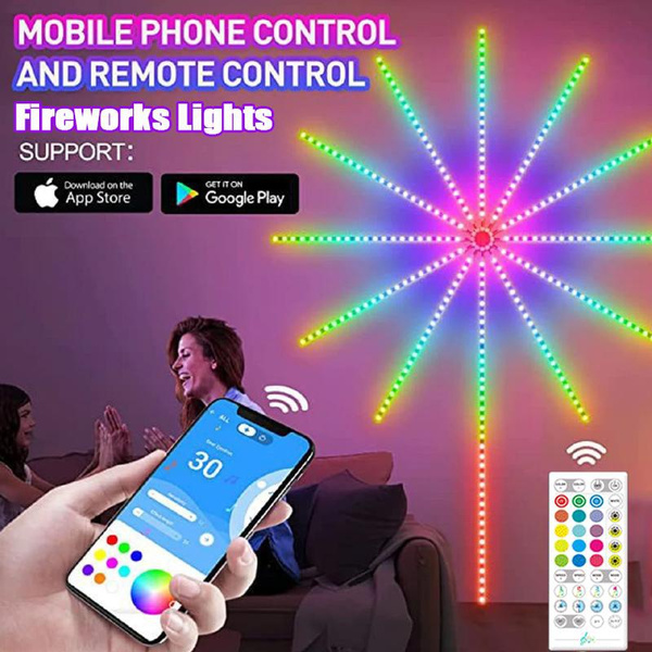Bluetooth Firework Lights with Remote LED String Lights Dream Color ...