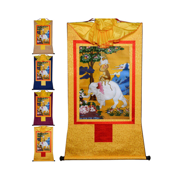 Gandhanra Thangka Art,Four Harmonious Animals,Tibetan Thangka Brocade ...