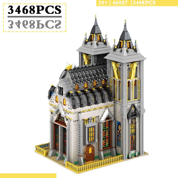 New MOC 3468pcs Medieval European Century Churches Modular House Model ...