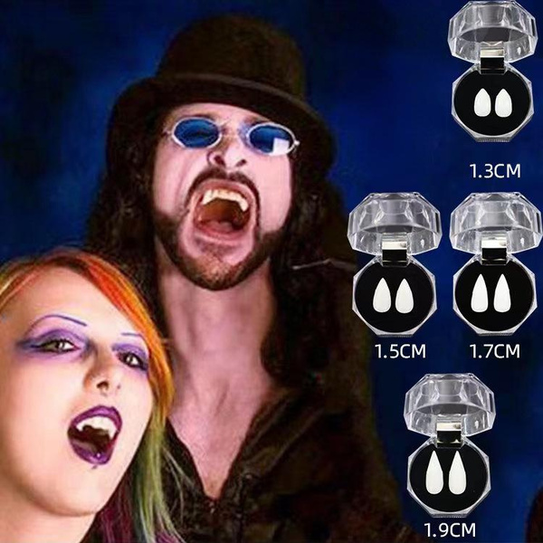 2 Pairs Realistic Vampire Teeth Fangs Dentures Props for Masquerade and ...