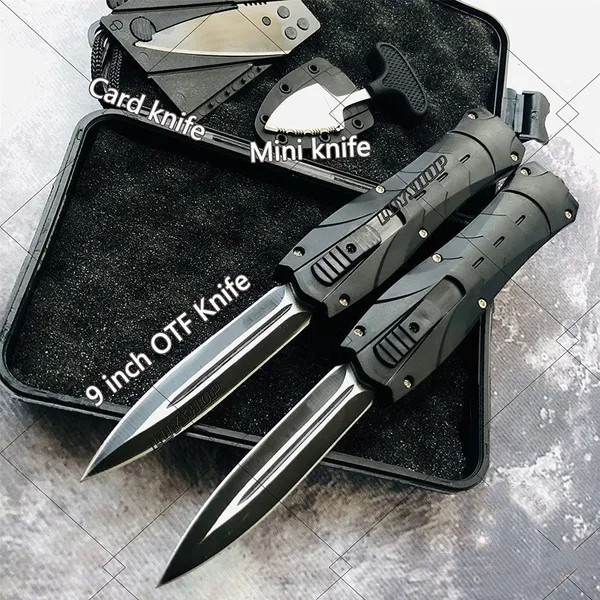 AUTO OTF Spring Assisted Knives Straight Out Tactical Gifts Knife Set ...